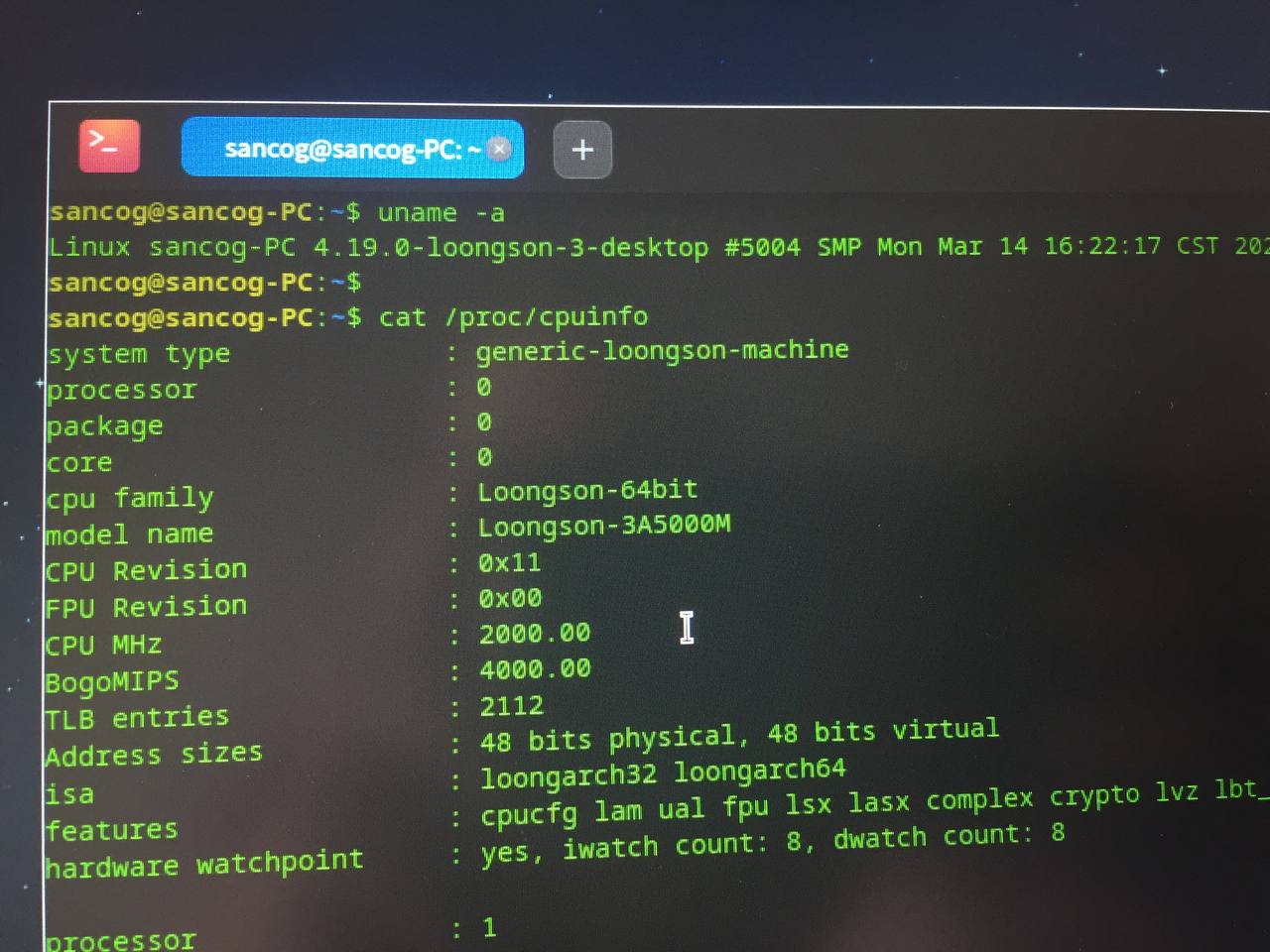 An overview of Loongson 3A5000 laptop